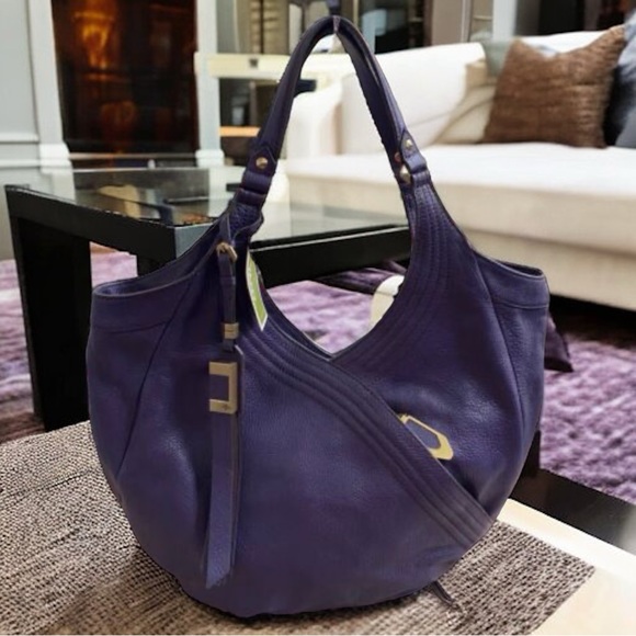 orYANY | Bags | Oryany Purple Pebbled Leather Large Hobo Bag | Poshmark